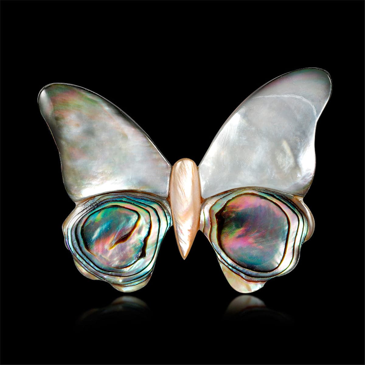 Abalone & Silver-Plated Butterfly Brooch – ST.REGION