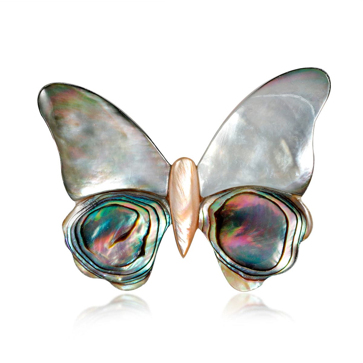 Abalone & Silver-Plated Butterfly Brooch – ST.REGION